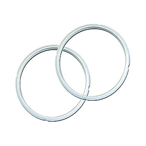 Instant Pot Tempered Glass Lid, 10" Stainless Steel (8 Qt/ 8L model) & Sealing Rings 2-Pack Clear, 8 Quart