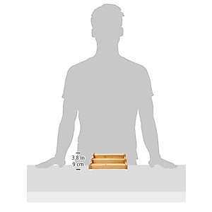 Seville Classics Bamboo Premium Wood 3-Tier Step Shelf Spice & Seasoning Storage Rack Organizer for Kitchen, Cabinet, Countertop, Pantry, Bathroom, Salon, Adjustable Expandable 8.5"-15" W Single