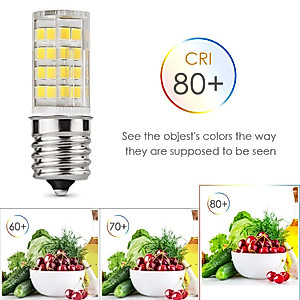 YUJIU E17 LED Bulb, Microwave Oven Light 5 Watt Daylight White 6000K dimmable 52x2835SMD AC110-130V (Pack of 2) (Daylight White 6000K)