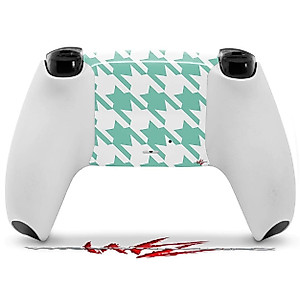 WraptorSkinz Skin Wrap compatible with Sony PS5 DualSense Controller Houndstooth Seafoam Green (CONTROLLER NOT INCLUDED)
