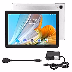 LBEC 8.1in Tablet, HD Tablet Silver Grey 5G WiFi 100 to 240V 1920x1200 for Study for Work (US Plug)