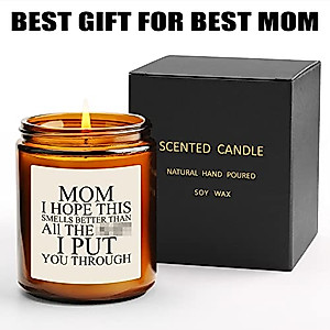 Funny Gifts for Mom, Romantic Gifts for Mother, Mothers Day Gifts from Daughter Son, Unique Presents for Mom Stepmom Mother in Law, Lavender Scented Candles for Birthday Christmas Thanksgiving