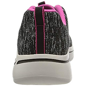 Skechers Women's GO Walk Arch FIT-Glee Sneaker, Black/Hot Pink, 9.5