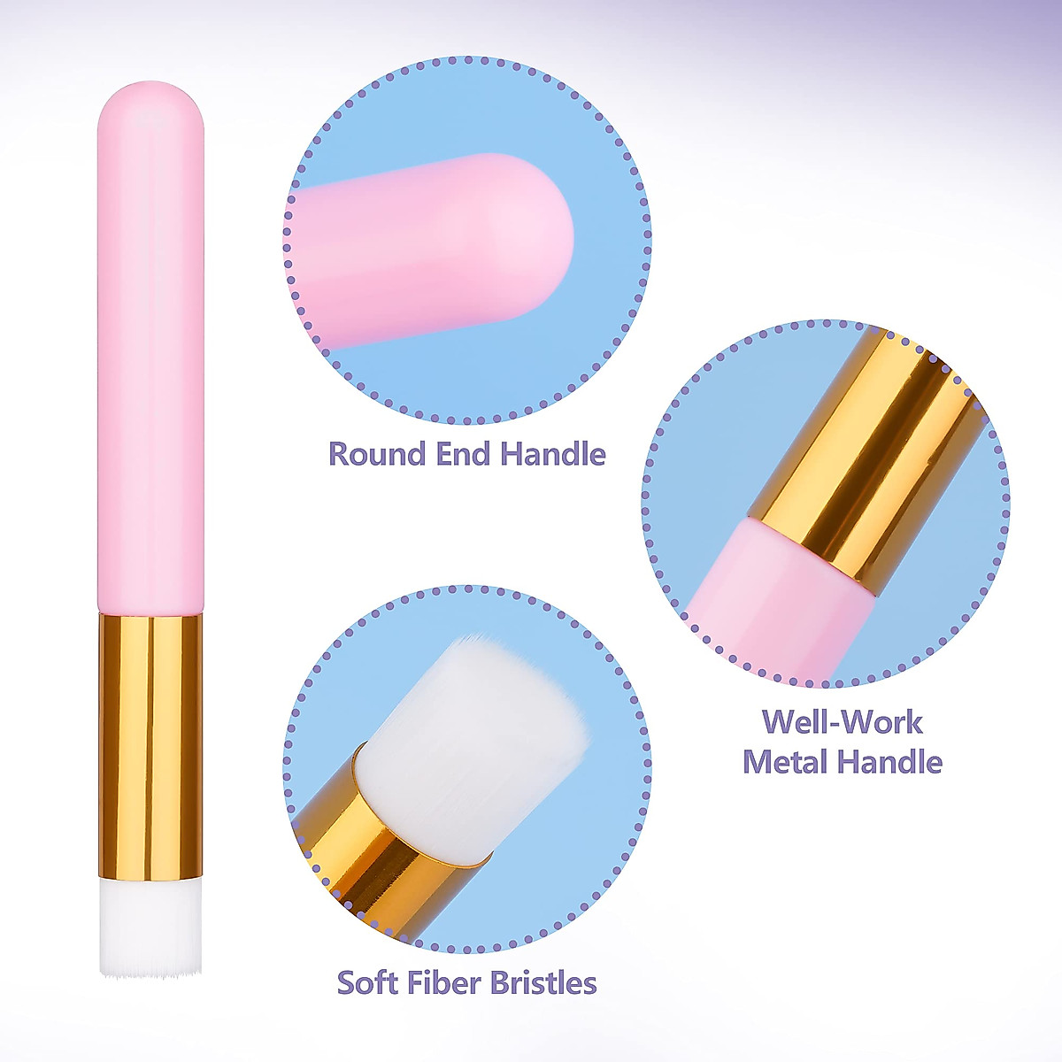 20PCS Lash Shampoo Brushes Lash Cleanser Brushes Nose Pore Deep Cleaning Brush, Peel Off Blackhead Brush Remover Tool Facial Cleansing Brushes Eyelash Extensions Blackhead Brush Washing Brush (Pink)