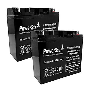 PowerStar 2-PACK 12V 22Ah UPS Battery Replaces 20Ah Kung Long WP20-12