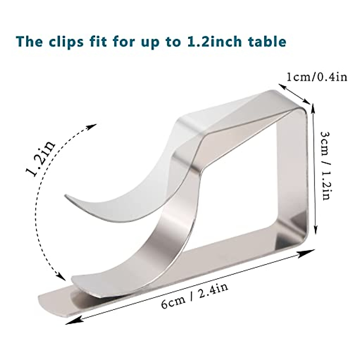FYY Tablecloth Clips,12 Packs Heavy Duty Stainless Steel Table Clips Table Cloth Cover Clamps Ideal Table Cloth Holders for Restaurant Outdoor Picnic Wedding Graduation Party Home Kitchen