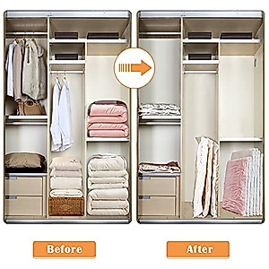 BRIAN & DANY Vacuum Storage Bags with Electric Pump, Vaccum Sealed Space Saver for clothes mattress, 12 Pack (4 Jumbo, 4Large, 4Medium)