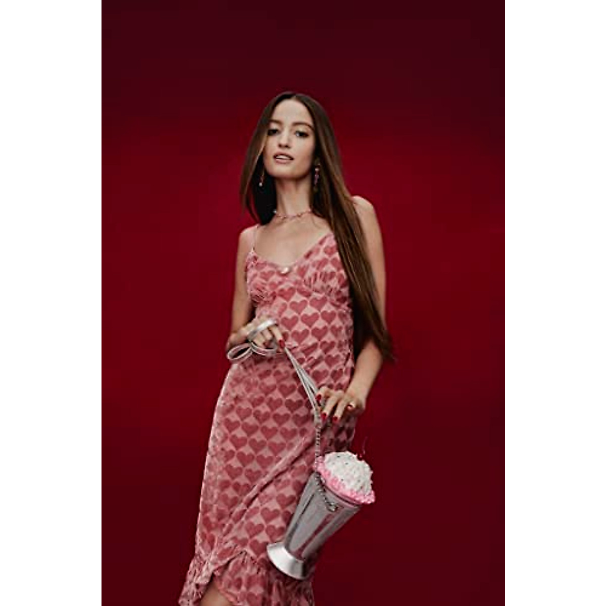 Betsey Johnson Shake It Up Crossbody, Silver