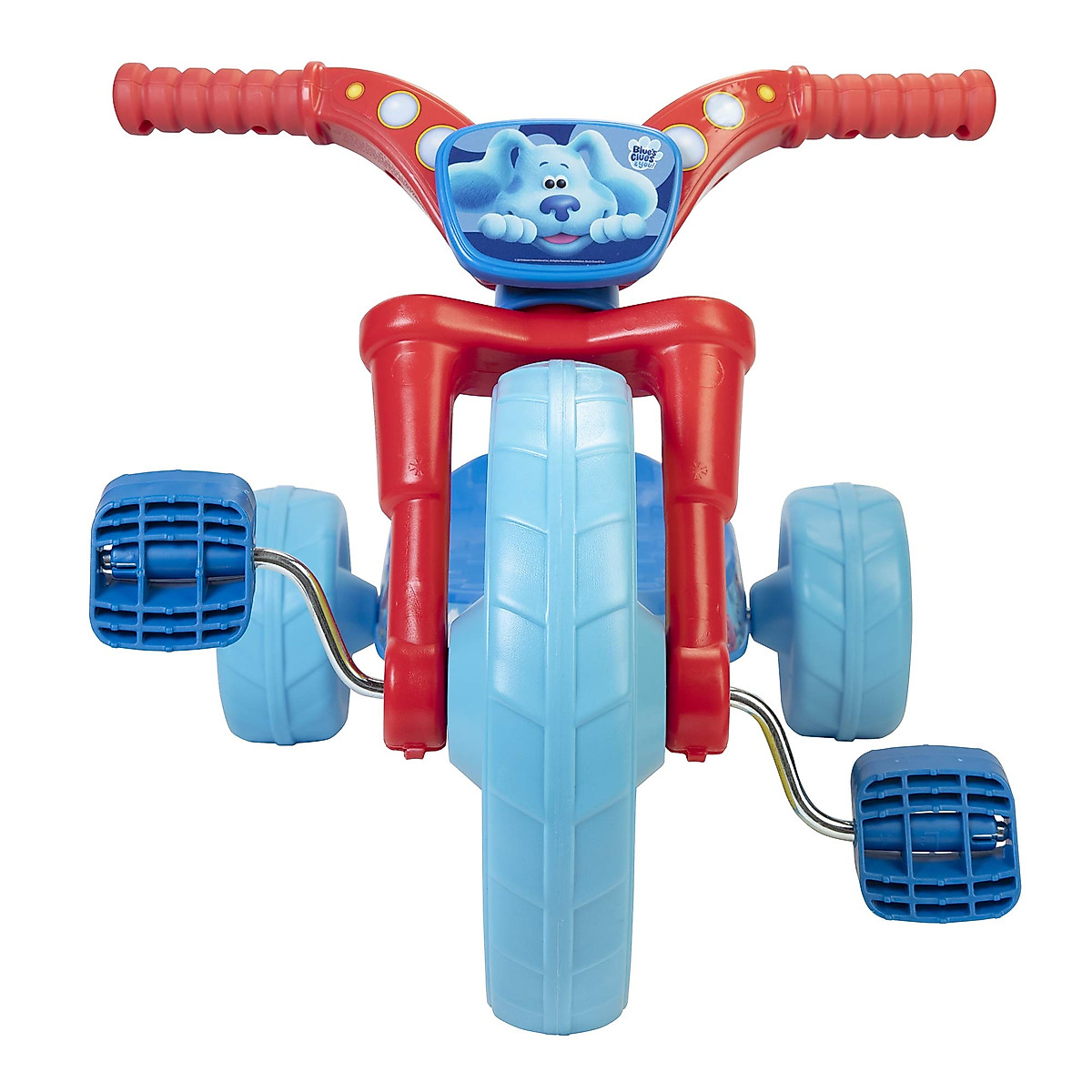 Blue's Clues & You Ride-On 10" Fly Wheels Junior Cruiser Tricycle with Sounds - Toddler Bike Trike, Ages 18-36M, for Kids 33”-35” Tall - 35 lbs. Weight Limit