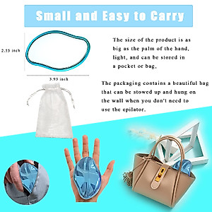 Crystal Hair Eraser for Women Men - BVSIAONG Crystal Hair Remover Magic Hair Eraser, Painless Exfoliating Hair Removal Tool Fast & Easy Skin Exfoliate for Arms Leg Back and Body (Blue)