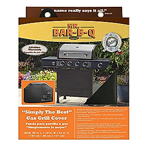 Mr. BBQ Platinum Prestige Large Grill Cover - Helps Prevent Cracking and Rusting - Waterproof Material - UV Protection - Snow and Rain Protection - Heat and Flame Resistant-59"x19"x42"