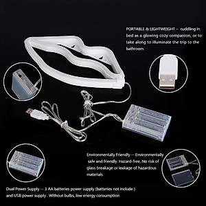 Lips Shaped Neon Signs Led Romantic Art Decorative Neon Lights Wall Decor for Christmas Gift Studio Party Kids Room Living Room Wedding Party Decoration Pink