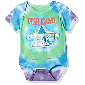 Liquid Blue baby boys Pink Floyd Dark Side Oil Paint Onesie T Shirt, Tie/Dye, 0-6 Months US