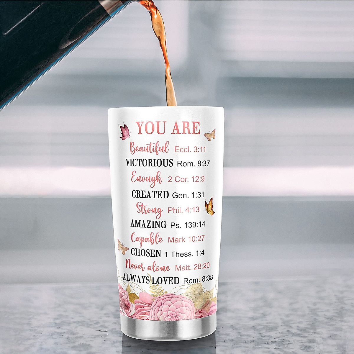 Christian Gifts for Women - Religious Gifts for Women - Birthday Gifts for Mom, Grandma, Sister, Friend, Coworker - Mothers Day Gifts - Inspirational Spiritual Catholic Gifts for Women - 20 Oz Tumbler