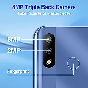 KXD D68S | 4G Unlocked Android Smartphone | 6.1 inch Waterdrop Full-Screen Dual SIM Unlocked Cell Phones | 4000 mAh | 32GB RAM to 128GB Extend | AI Camera 8MP + 8MP Camera | Face Unlock | Android 11