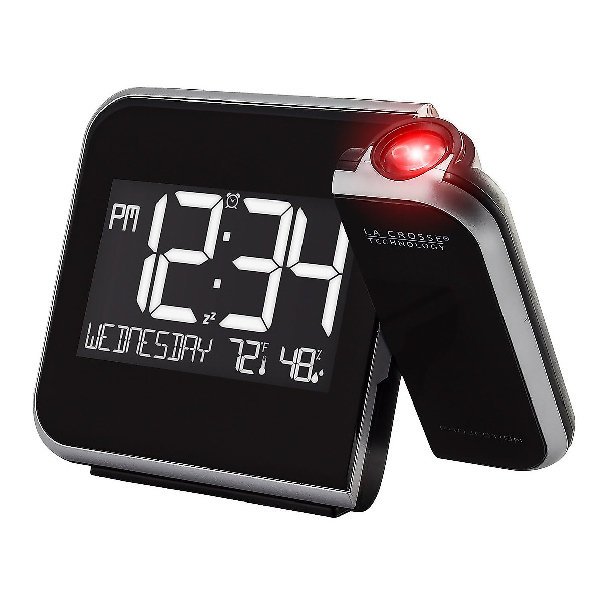 La Crosse Technology Projection Alarm Clock with Indoor Temperature and Humidity (616-1412)