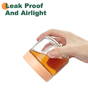 4 pack 10oz Thick Glass Jar with Lid for Overnight Oats,Reusable Leak Proof Wide Mouth Mason Jar perfect for Overnight Oats Fruit Salad Dressing Snacks Cereal Sauce Beans Condiment,Dishwasher Safe