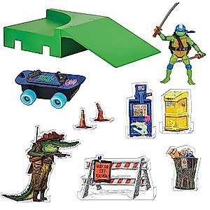 Teenage Mutant Ninja Turtles: Mutant Mayhem Leonardo on a Skateboard with Accessories by Playmates Toys - AMAZON Exclusive