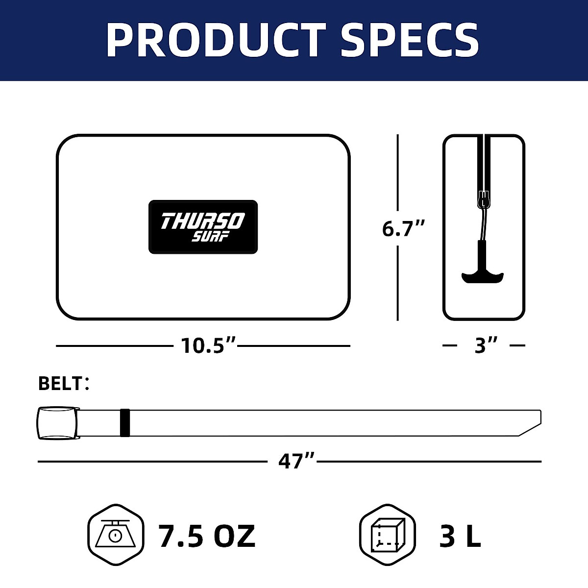 THURSO SURF Waterproof Fanny Pack Dry Bag Floating Waterproof Pouch Bag Adjustable Waist Strap Keep Your Phone and Valuables Safe/Dry SUP Accessories for Kayaking Paddle Board Snorkeling Boating