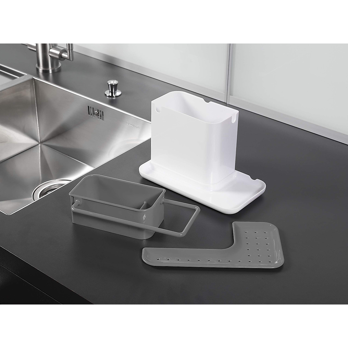 Joseph Joseph Caddy Sink Area Organiser, White/Grey, 13.5 x 20 x 11.5 cm