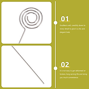 Kisangel Wedding Picture Frame 30Pcs Metal Wire Floral Place Holder Swirl Round Photo Memo Holder Pick Picture Note Clamp for Wedding Party Birthday Office DIY Favor Cable Clip