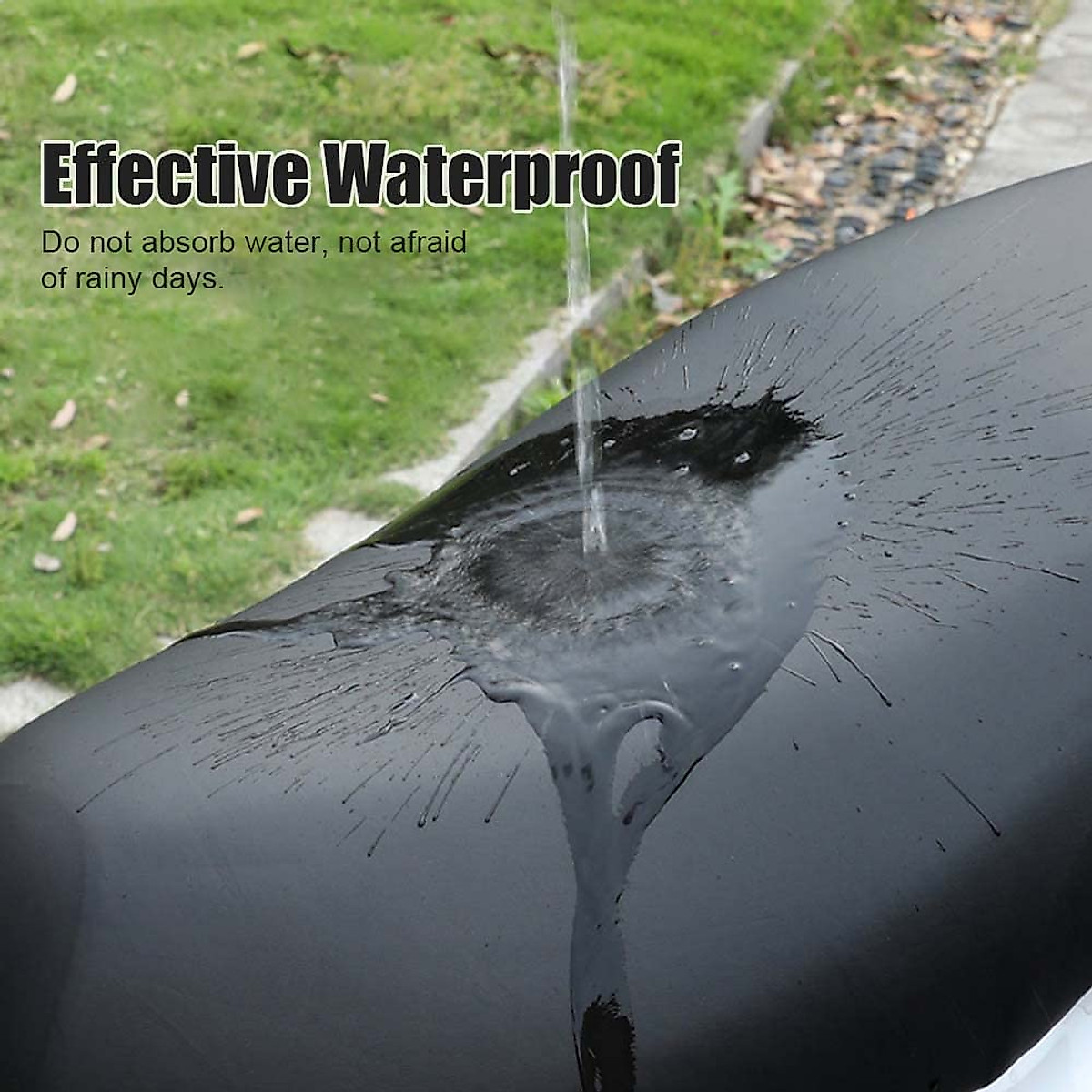 YOUNICE Universal Motorcycle Seat Cover PU Leather Waterproof Breathable 3D Mesh Cushion Cover Protector Rainproof Motorbike Seat Pad Cover for Outdoor (Leather, XL(86 * 53CM/33.9 * 20.87IN))