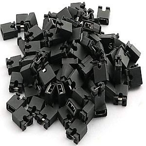 100PCS 2.54mm Black Jumper Caps Standard Circuit Board Jumper Cap Shunts Short Circuit Connection Pin Blocks