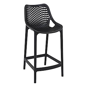 Compamia Air Patio Counter Stool in Black (Set of 2)