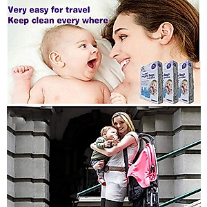 Dergik Diaper Disposal Bags for Baby,On The Go,Fresh Light Baby Powder Faint Scented,Easy Tie Handles, Diaper Bags Disposable for Diaper Sacks Poop Pet Trash Bags Or Dirty Costumes, 270 Bags, Blue