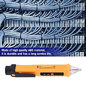 Voltage Tester, 802 High Accuracy Test Pencil, Electric Voltage Detector Tester Pen 48-1000V/12-1000V(Yellow)
