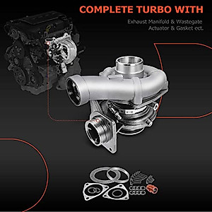 A-Premium 2pcs Complete Turbo Turbocharger Kit, with Gasket, Compatible with Ford F-250/F-350/F-450/F-550 Super Duty, 2008 2009 2010, 6.4L Diesel, High & Low Pressure