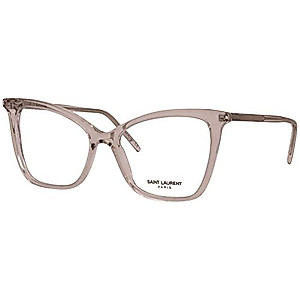 Saint Laurent SL386 003 Eyeglasses Women's Beige/Transparent Optical Frame 53mm