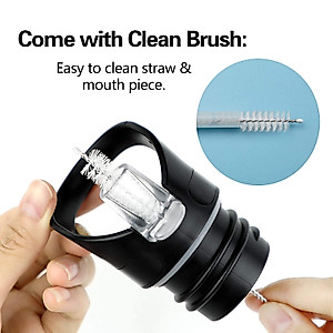 Straw Lid for Hydro Flask Standard Mouth - Replacement Straw Lids, Compatible with Simple Modern Ascent Lid for 1.91" Mouth 18 oz, 21 oz, 24 oz Insulated Water Bottle Flip Top (A-2PC)