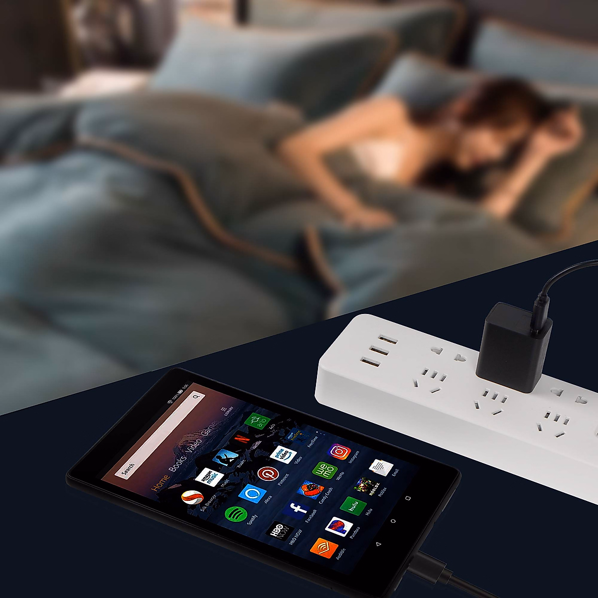 6.5ft USB Fast Charge Compatible with New Fire HD 8 10 Tablet,Fire HD8,Fire Hd10 Plus and Kids Edition, Kids Pro-2020,2021,Black…