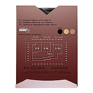 Veluk Sheer Tights For Women Lite 40 Denier With Shorts, Half-Matte Surface, Round Seams, Elastic Belt and Compacted Toe