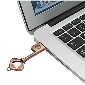 128GB USB 2.0 Flash Drive Metal Heart Key Ring Shape Waterproof Keychain USB Pen Drive Memory Stick Thumb Drives Pendrive