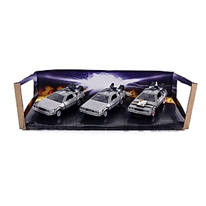 Back to The Future 1:32 Time Machine 3-Pack Die-Cast Cars, Toys for Kids and Adults
