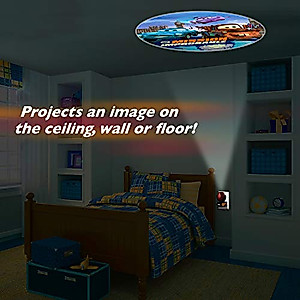 Projectables Pixar Cars LED Kids Night Light, Plug-In, Projector, Dusk-to-Dawn, Lightning McQueen, Mater, Holly, for Hallway, Bedroom, Nursery, Playroom, Gaming Room, 11740