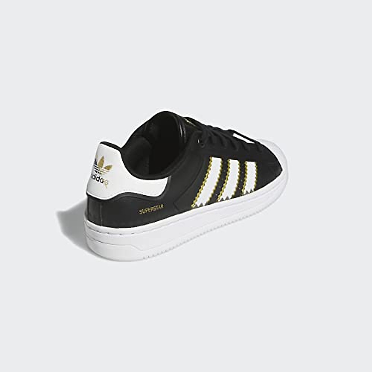 adidas Originals Women's Rich Mnisi Surperstar Ot Tech Low Shoes, Casual Leather Sneakers, Core Black/Cloud White/Gold Metallic, 9.5