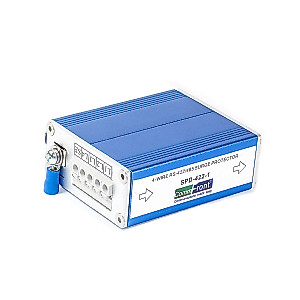 COMMFRONT Industrial 4-Wire RS422 / RS485 / RS232 Surge Protector, Passive, 3-Stage Surge Protection, DIN-Rail Mount