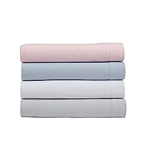 Laura Ashley Home - King Sheets, Cotton Flannel Bedding Set, Brushed for Extra Softness & Comfort (Grey, King)