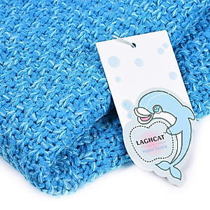 LAGHCAT Mermaid Tail Blanket Knit Crochet Mermaid Blanket for Adult, Oversized Sleeping Blanket, Wave Pattern. (Pink, 71"x35.5")
