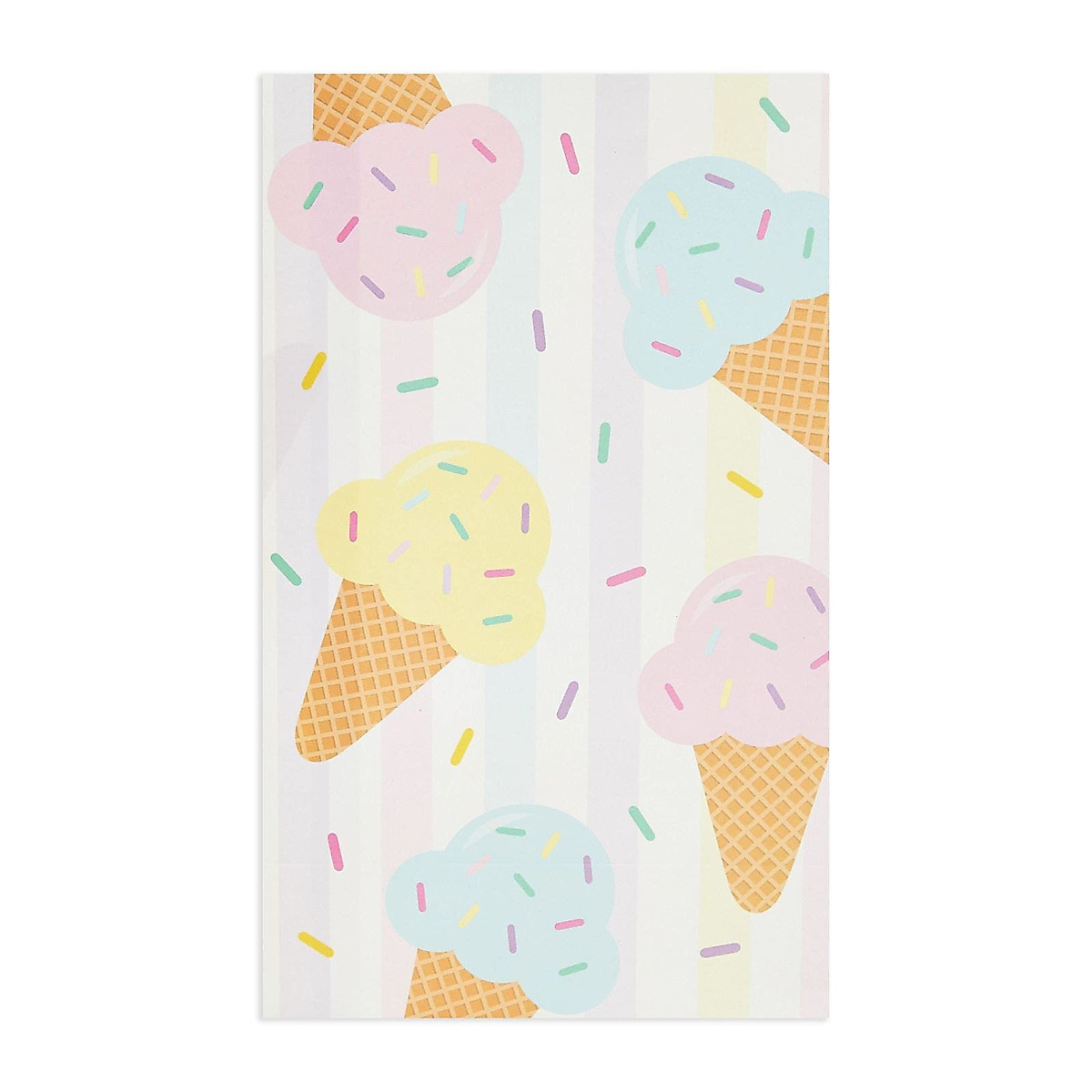 Ice Cream Party Favor Bags for Kids Birthday Decorations (36 Pack)