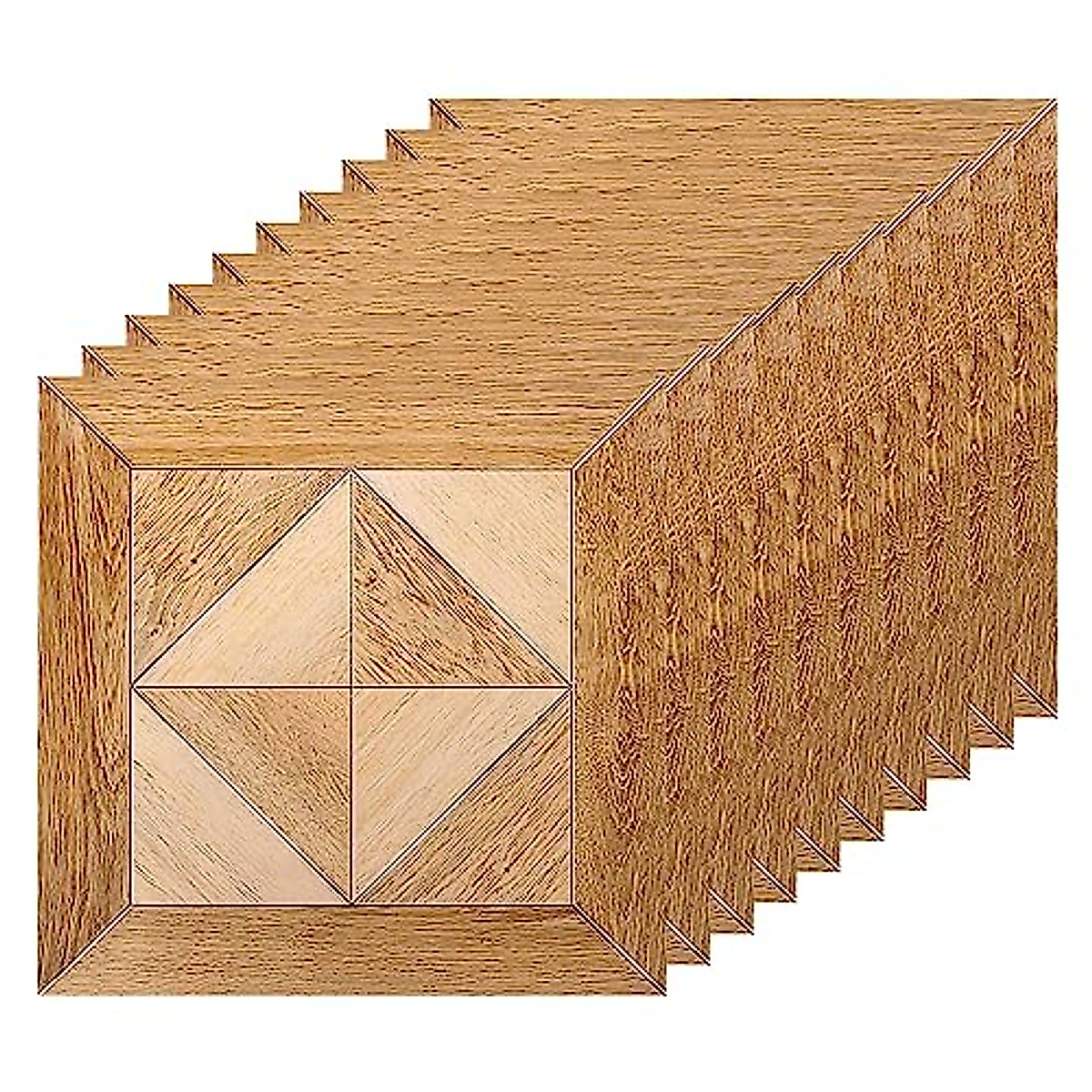 uxcell Peel and Stick Floor Wall Tiles Sticker, 10Pcs 8"x8" Self-Adhesive Wood Grain Floor Stickers Matte Frosted Flooring Tiles for Kitchen Bathroom and Home Decor, Beige