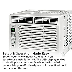 TCL 6W9ER1-A Smart App & Voice Control Window Air Conditioner, 6,000 BTU, White