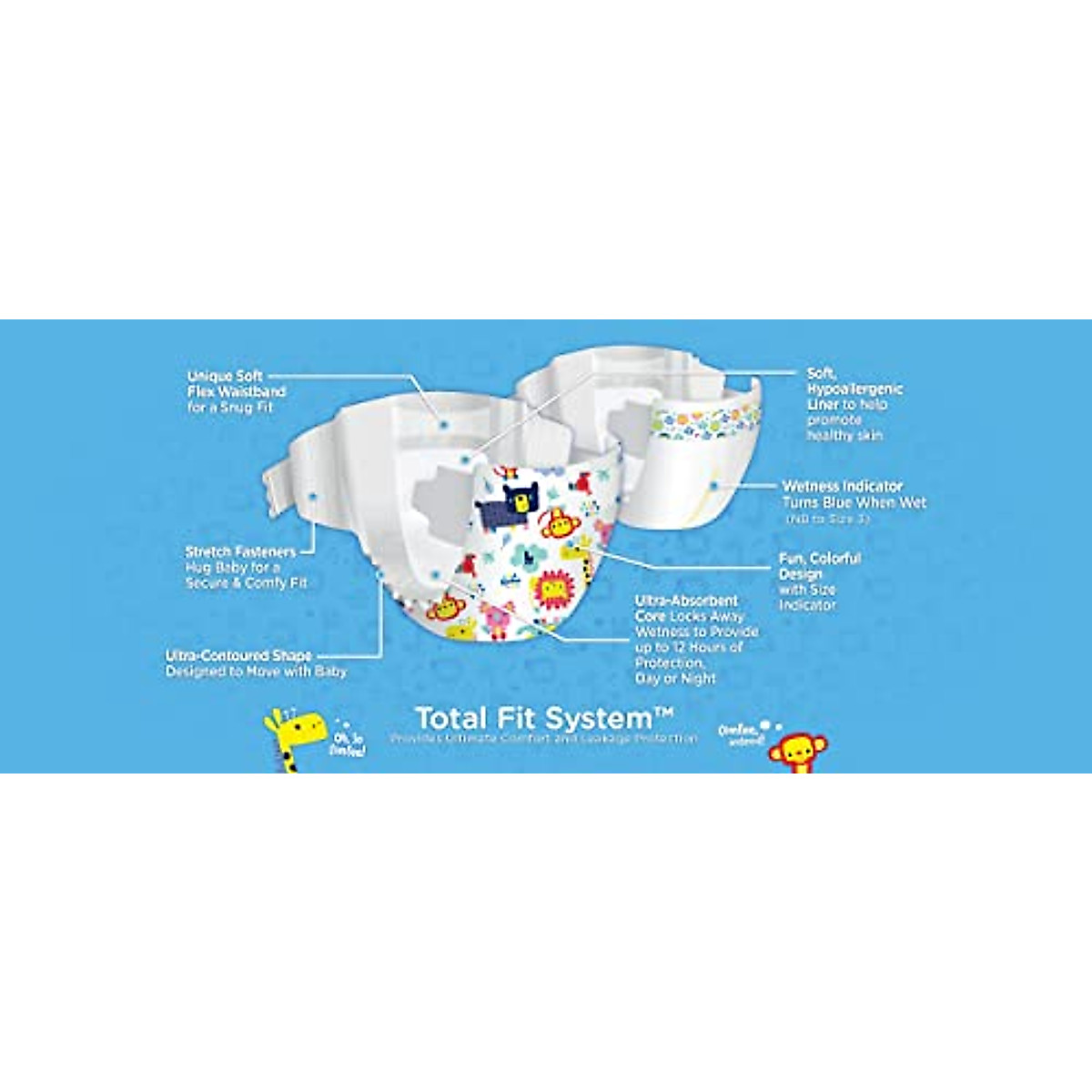 Comfees Premium Baby Diapers with Total Fit System for Boys & Girls, Size 5, 27Count, CMF-5