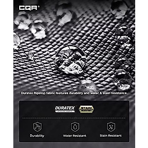 CQR Men's Ripstop Work Pants, Water Repellent Tactical Pants, Outdoor Utility Operator EDC Straight/Cargo Pants, Utility Straight(twp301) - Charcoal, 34W x 30L