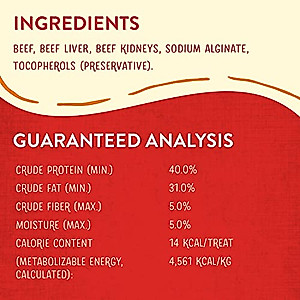 Stella & Chewy’s Freeze-Dried Raw Wild Weenies Dog Treats – All-Natural, Protein Rich, Grain Free Dog & Puppy Treat – Great for Training & Rewarding – Grass-Fed Beef Recipe – 3.25 oz Bag