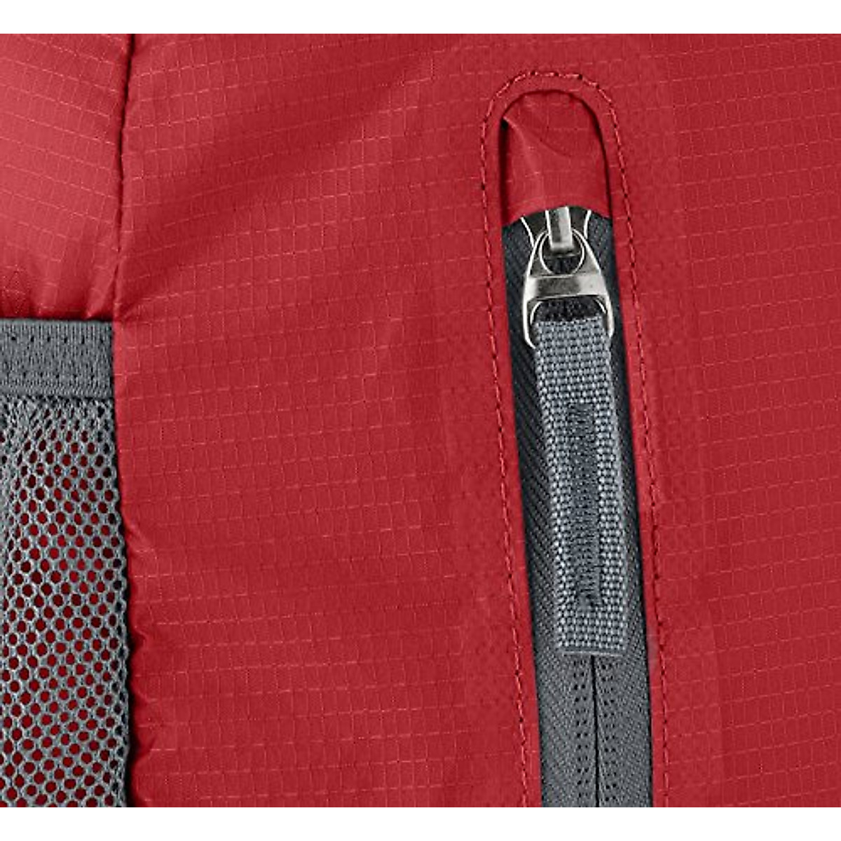 Amazon Basics Lightweight Packable Hiking Travel Day Pack Backpack - 17.5 x 17.5 x 11.5 Inches, 25 Liter, Red