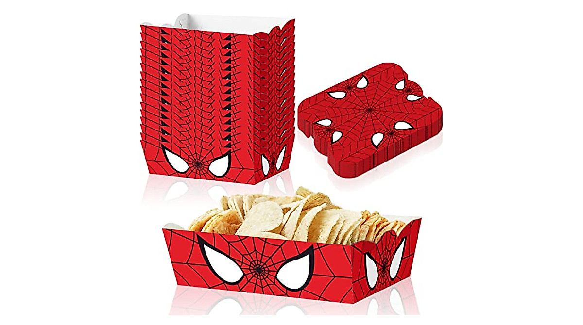40 Pack Spider Birthday Party Supplies – Fun Food Trays